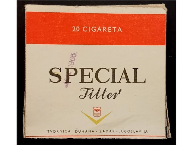 1965 SPECIAL FILTER prazna kutija cigareta zadar