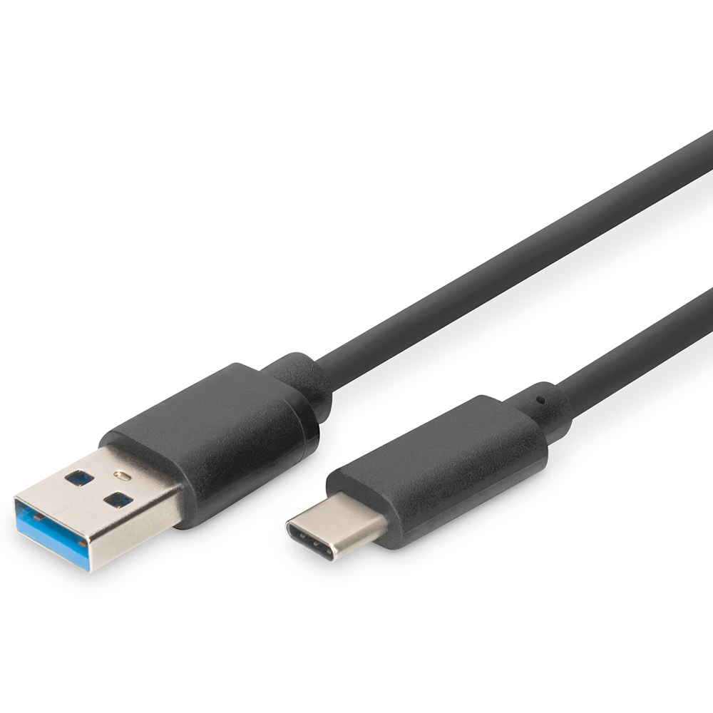 Kabl USB-C na USB-A 1m crni