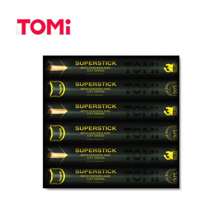 Tomi Cat Sticks Poslastica za Mačke, Piletina i Mačja Trava - 6x5g #43056
