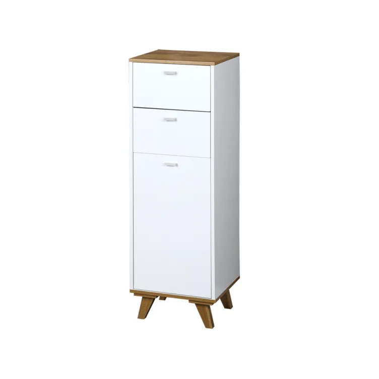 KESPER KSP15992 ORMARIĆ SA 2 LADICE I 1 VRATIMA 32X28X96 CM BELI LAK