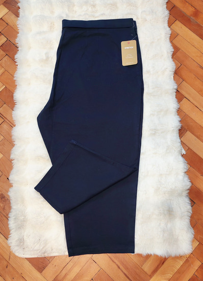 BIG size, Stretch crop trs NAVY, novo
