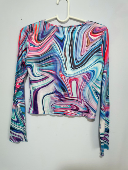 NOVO Shein 3D print rainbow majica S-L