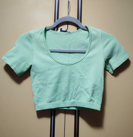 Novo, stradivarius seamless mint crop top s - m