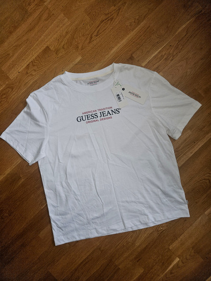 GUESS unisex bela majica (siri model) NOVO