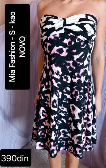 Mia Fashion haljina top midi crna S/36 - kao NOVO