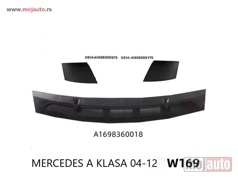 Resetka Haube Plastika Mercedes A klasa W169 2004-2012 - SET