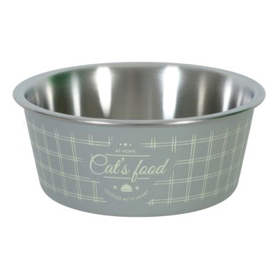 574371GRI Zolux Inox Činija za Hranu za Mačke Siva 400ml