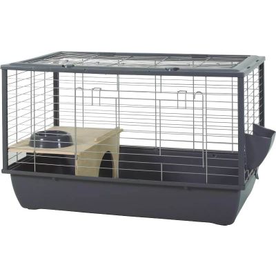 205440GRI Zolux Neolife Connect 80 Kavez za Zečeve i Morsko Prase Sivi 80x48x52,5cm