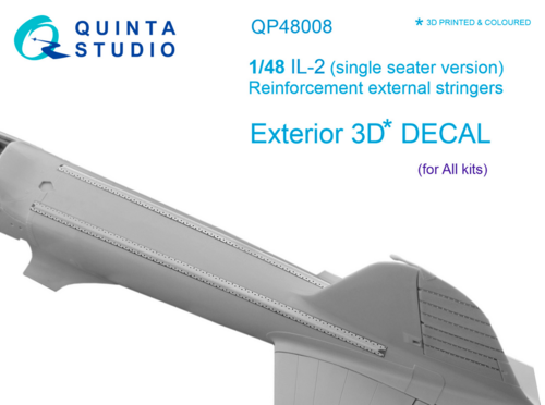 Quinta Studio QP48008 IL-2 (Single Seater) - Reinforcement External Stringers (for All Kits)