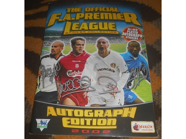 F.A. PREMIER LEAGUE 2002 AUTOGRAPH EDITION