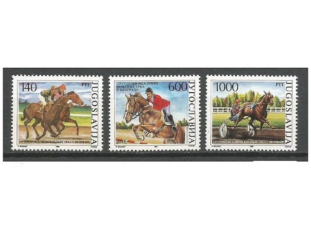 125 god prvih konjskih trka u Beogradu 1988.,čisto