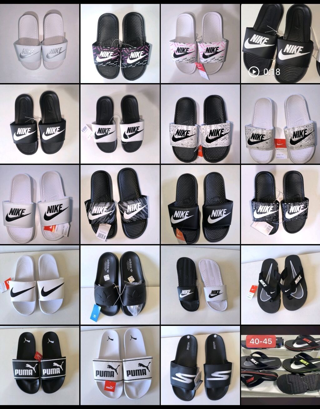 Nike i druge sportske papuče – više modela i dezena Opis: - Sportske