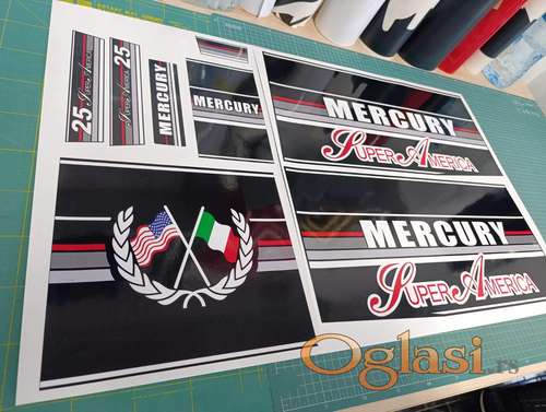 Mercury 25 Super America - nalepnice za pentu