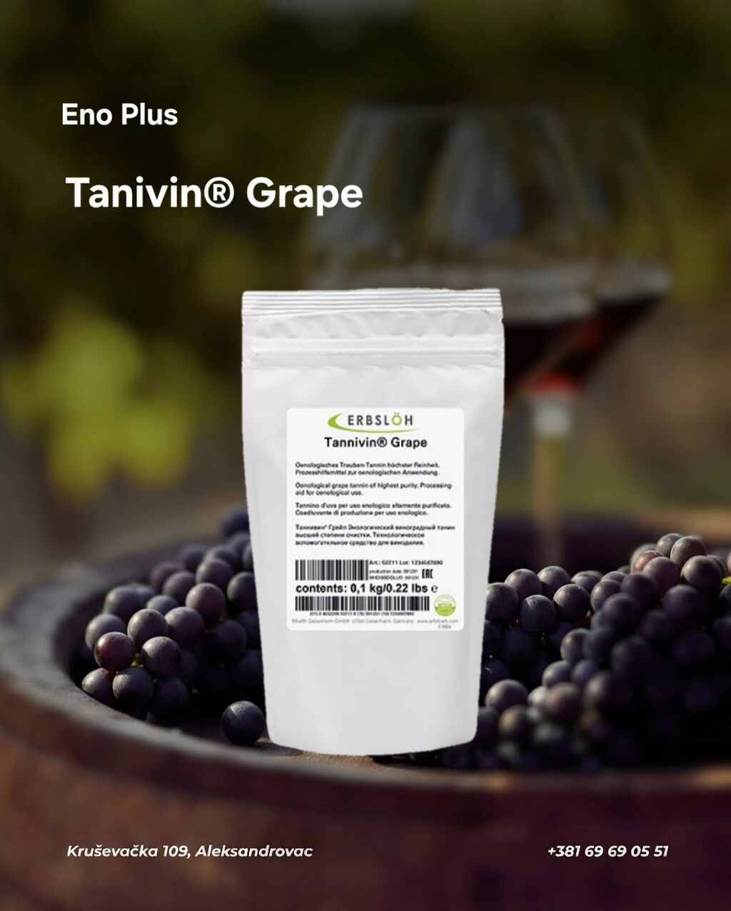 Tanivin Grape – 100% čisti grožđani tanin premium kvaliteta (Erbslöh)