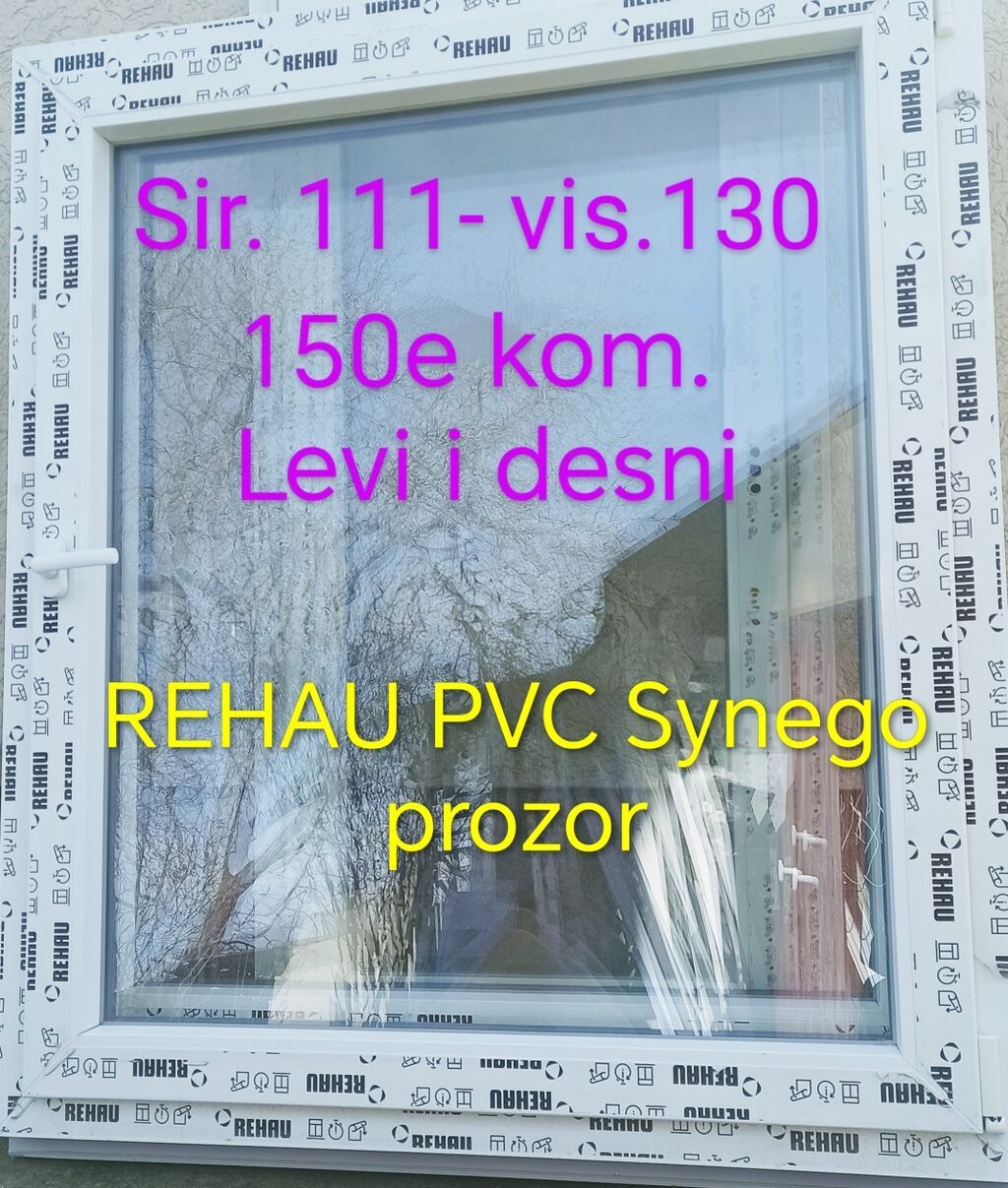 REHAU PVC Synego prozor - Dimenzije: širina 111 cm, visina 130 cm -