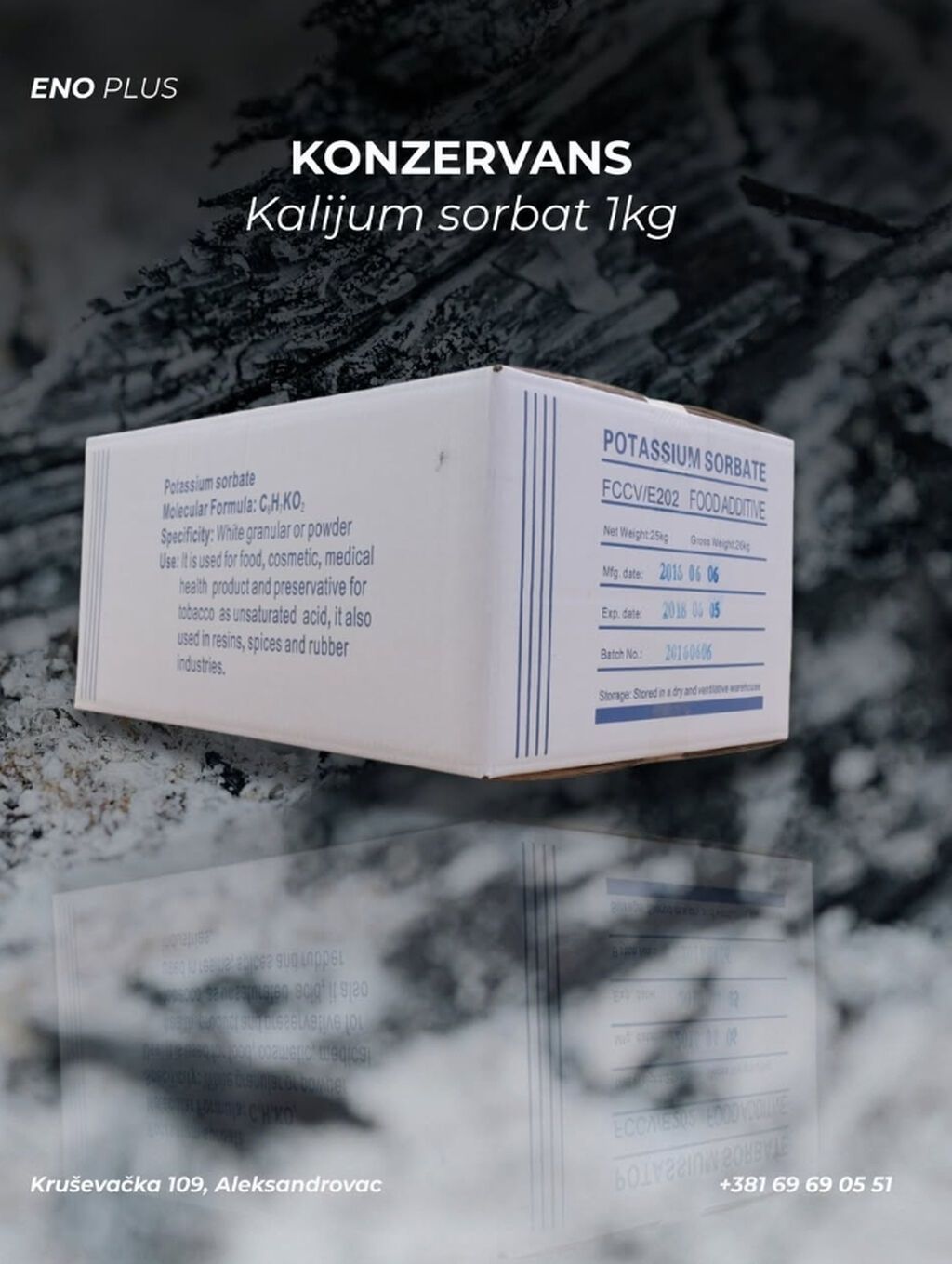 Kalijum sorbat 1kg – ključ stabilnog i bezbednog vina. Koristi se za