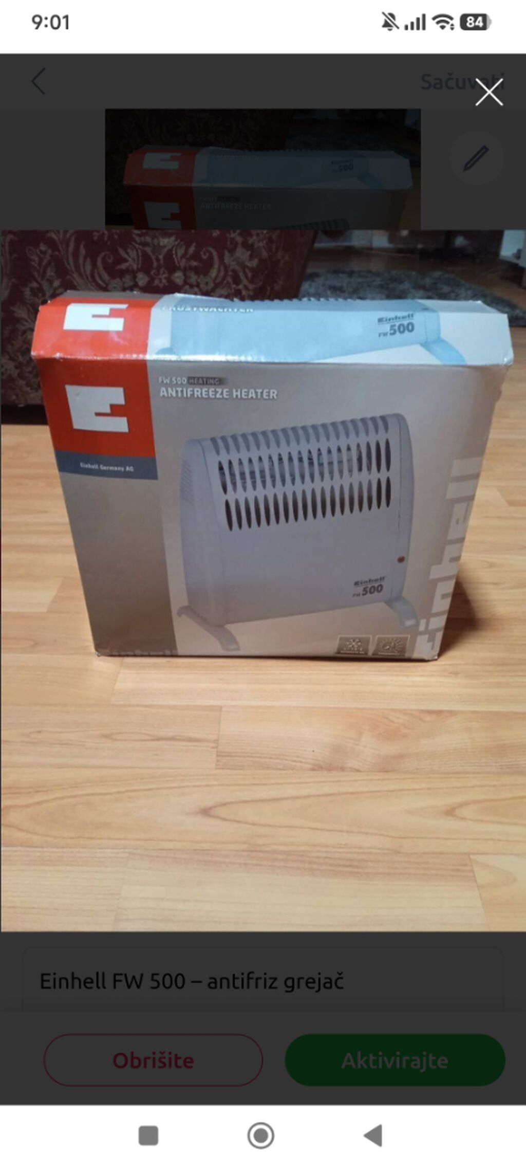 Einhell FW 500 – antifriz grejač - Tip: električni konvektorski