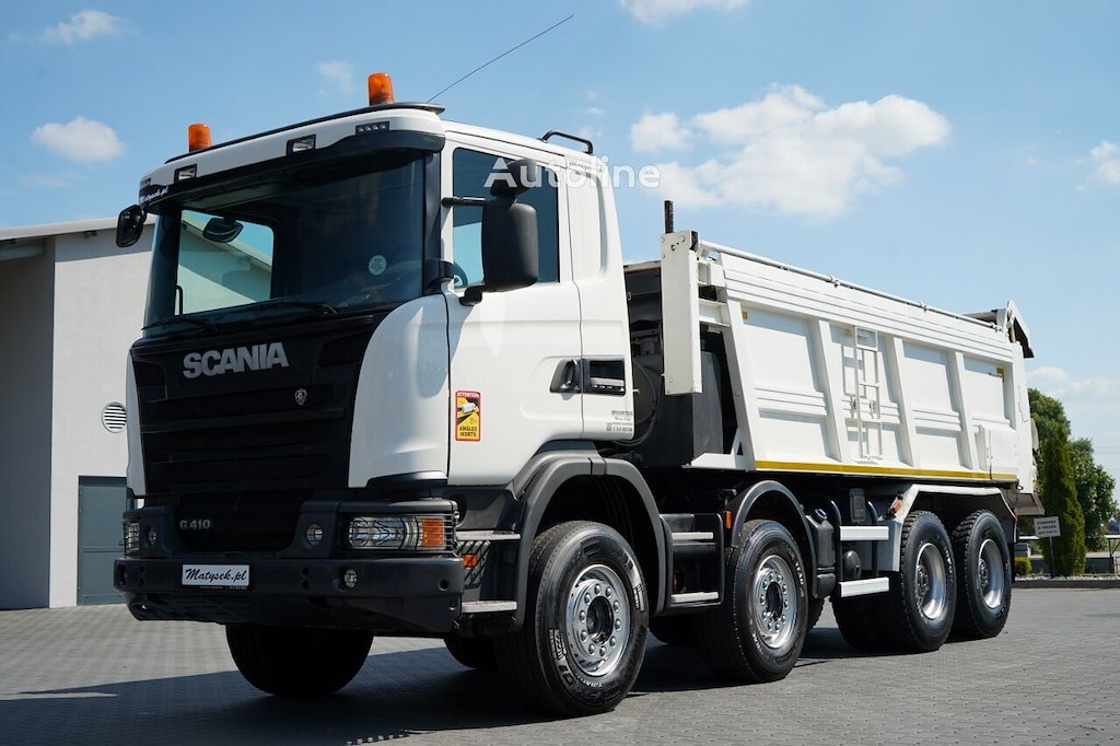 Scania G 410 / 8X4 / ZABUDOWA SAMOWYŁADOWCZA DO ASFALTU / 2X HYDROKLAPA kiper
