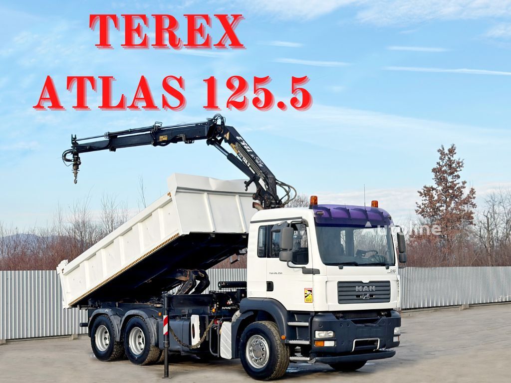 MAN TGA 26.350 * KIPPER 4,90m + TEREX ATLAS * 6x4 * kiper