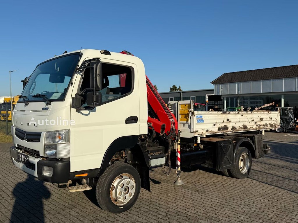 Mitsubishi Fuso Canter 6C18 3-way tipper truck+ Crane kiper