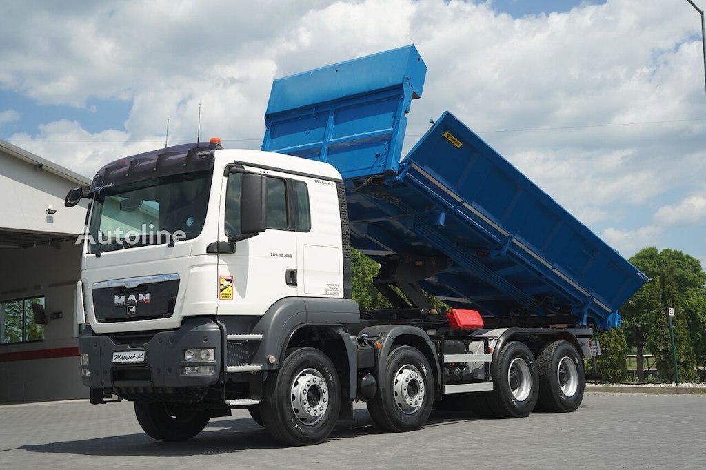 MAN TGS 35.360 / 8x4 / WYWROTKA 2 STRONNA  / HYDROBURTA / BORDMATIK kiper