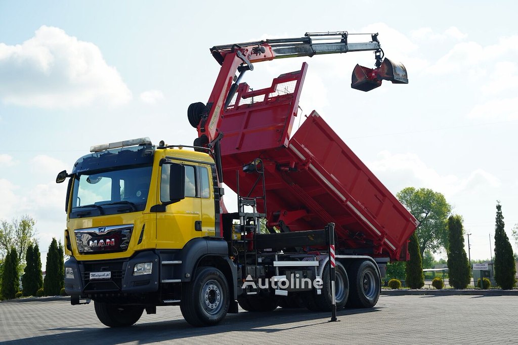 MAN TGS 26.420 / 6x4 / WYWROTKA 2 STRONNA / HYDROBURTA / BORDMATIC + kiper
