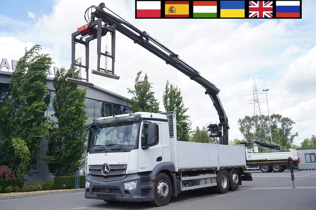 Mercedes-Benz 2540 6x2 / 170 tys. km / HDS HIAB X-Duo 178 kamion s ravnom platformom