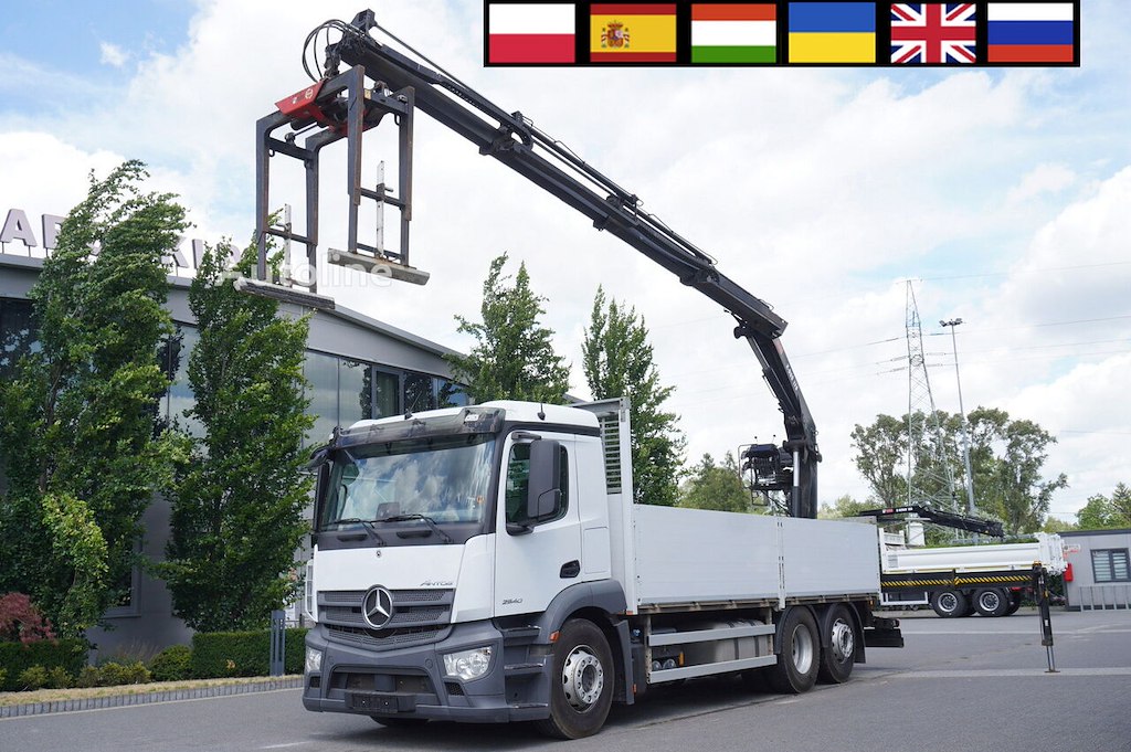 Mercedes-Benz 2540 6x2 / 170 tys. km / HDS HIAB X-Duo 178 kamion s ravnom platformom