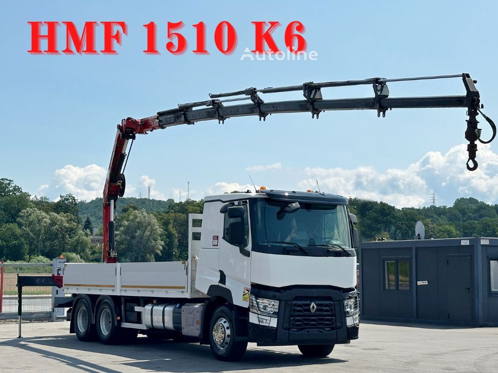 Renault C 460 * HMF 1510 K6 + FUNK * 6x4 kamion s ravnom platformom
