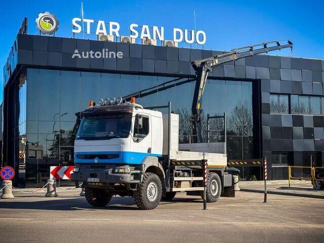 Renault KERAX 270 4x4 PALFINGER PK 16502 CRANE WINCH kamion s ravnom platformom