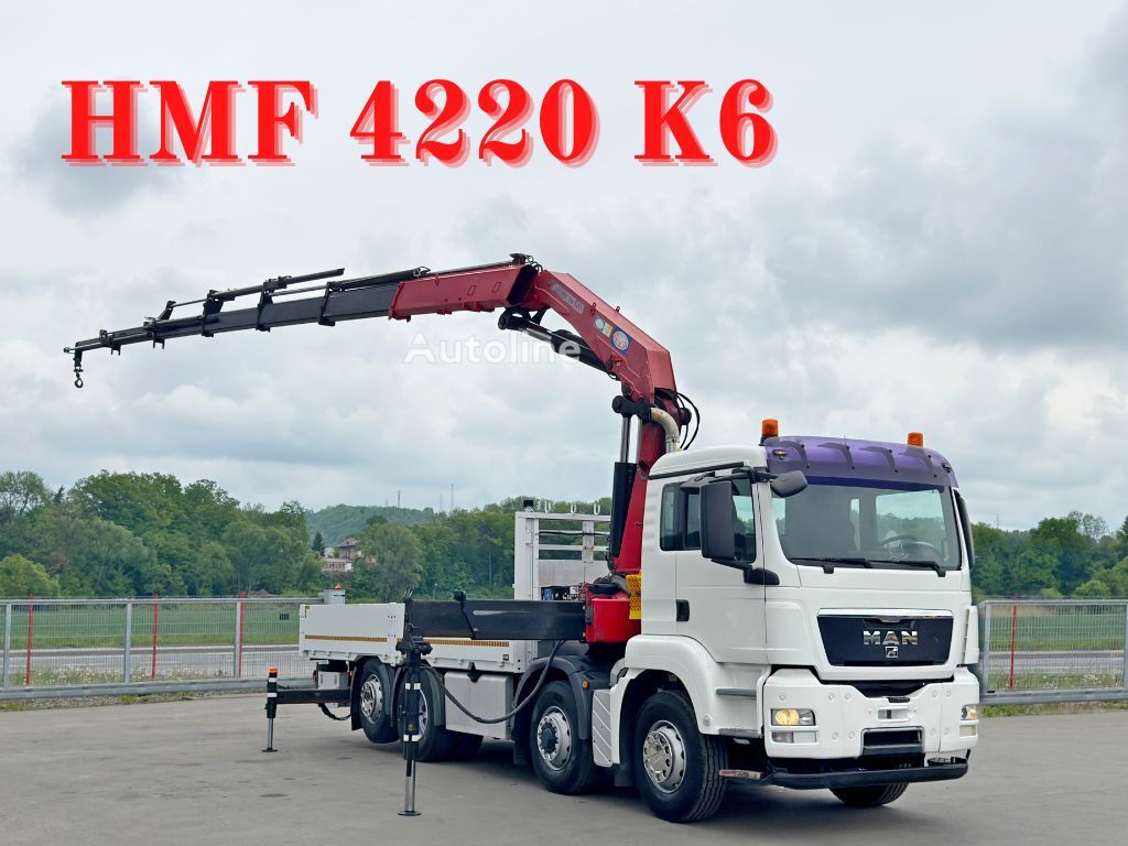 MAN TGS 35.440* KIPPER 6,00m * HMF 4220 K6/FUNK* 8x4 kamion s ravnom platformom