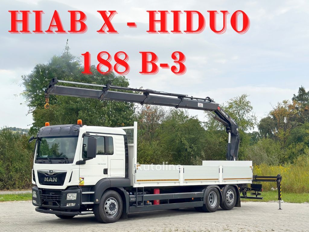 MAN TGS 26.460 * HIAB X - HIDUO 188 B-3 + FUNK* TOP kamion s ravnom platformom