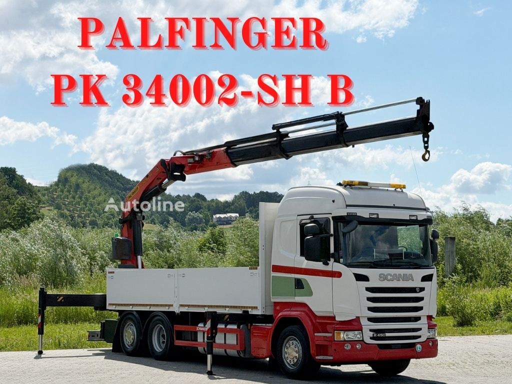Scania R 450 kamion s ravnom platformom