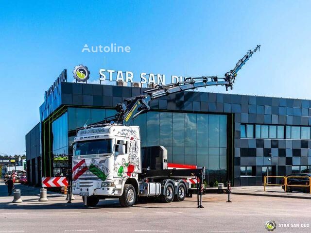 Scania R450 6x4 PALFINGER PK 53002 SH Crane Fly Jib 5t kamion s ravnom platformom