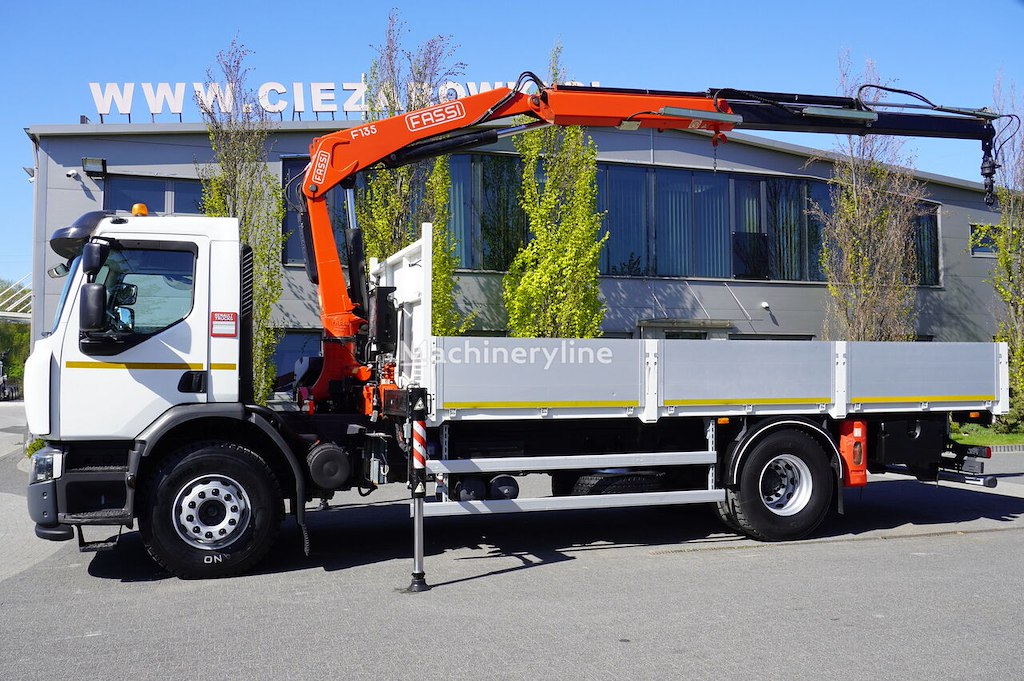 Renault C280 DTI 8 / FASSI crane F135a.22 / Remote control / Rotator / F kamion s ravnom platformom