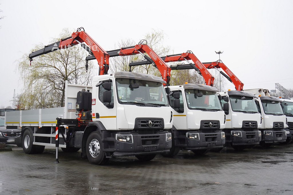 Renault C280 DTI 8 / FASSI crane 5.6 T / 560 MTH / Remote control / Rota kamion s ravnom platformom