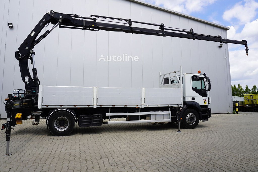 IVECO Stralis 310 E6 / 120 tho. km! / HIAB 211 EP-5 HIDUO crane / Max. kamion s ravnom platformom