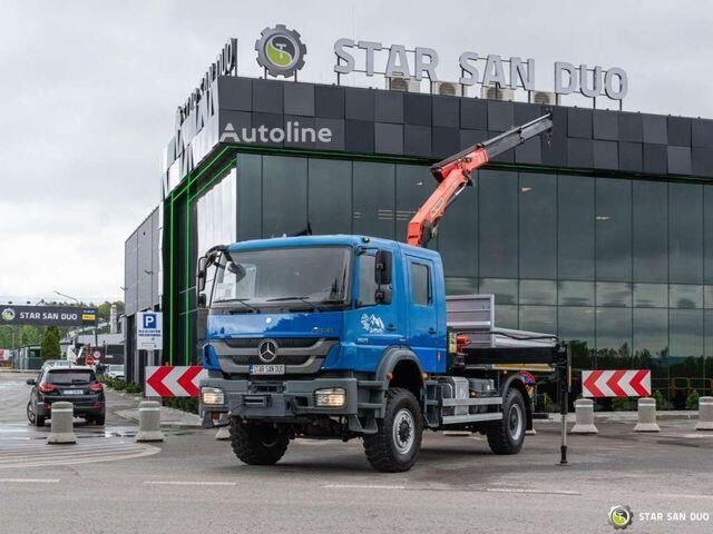 Mercedes-Benz AXOR 1829 4x4 Palfinger PK 8501 Crane kamion s ravnom platformom