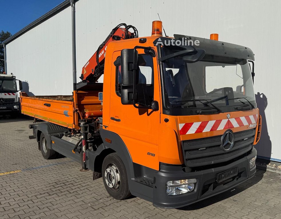 Mercedes-Benz Atego 818 K / Atlas crane / radio remote control / parking heate kamion s ravnom platformom