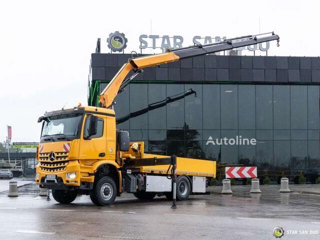 Mercedes-Benz AROCS 1848 4x4 FASSI F255A.2.24.XE-Dynamic Cran kamion s ravnom platformom