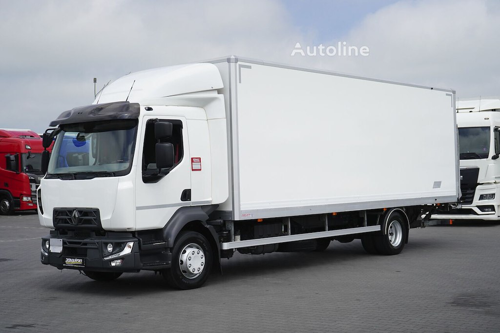 Renault D 16 / 280 / ACC / EURO 6 / KONTENER + WINDA / ŁAD. 9095 KG / 18 kamion furgon
