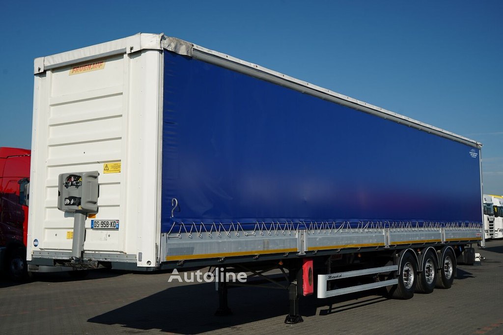 Fruehauf FIRANKA / BURTOWA / STANDARD / MOCNA PODŁOGA / OŚ PODNOSZONA / S poluprikolica sa kliznom ceradom