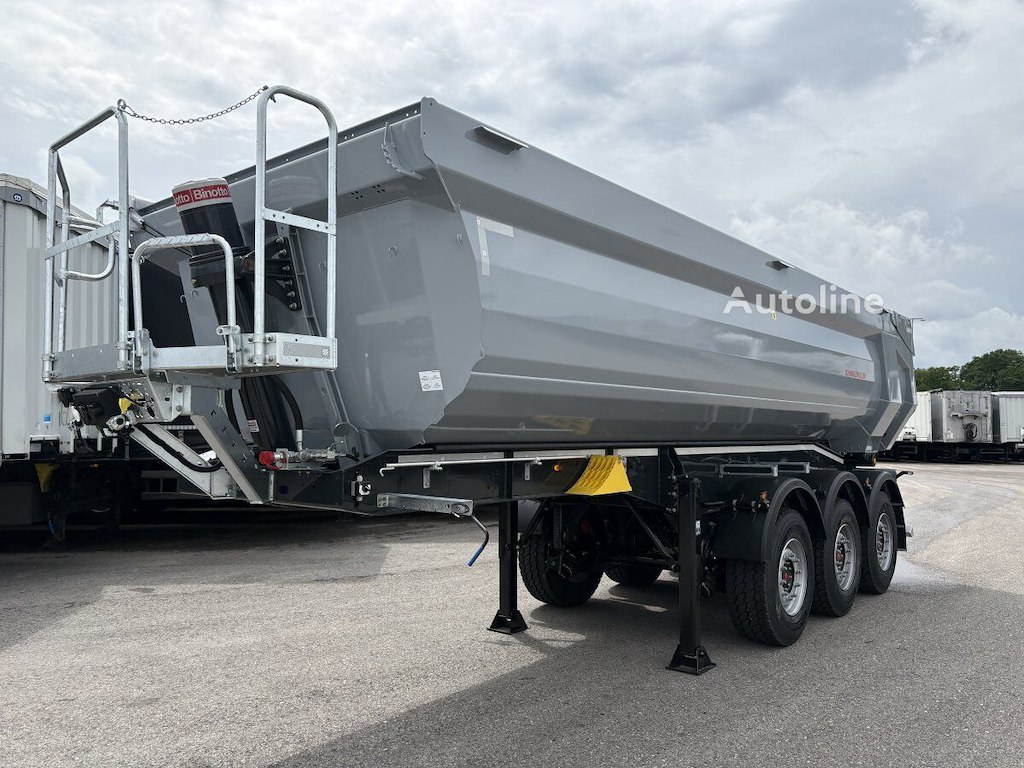 Nova Schwarzmüller Stahlrundmulde 25 m³, Liftachse, Rollplane, SAF Achsen, Mehrere poluprikolica kipera