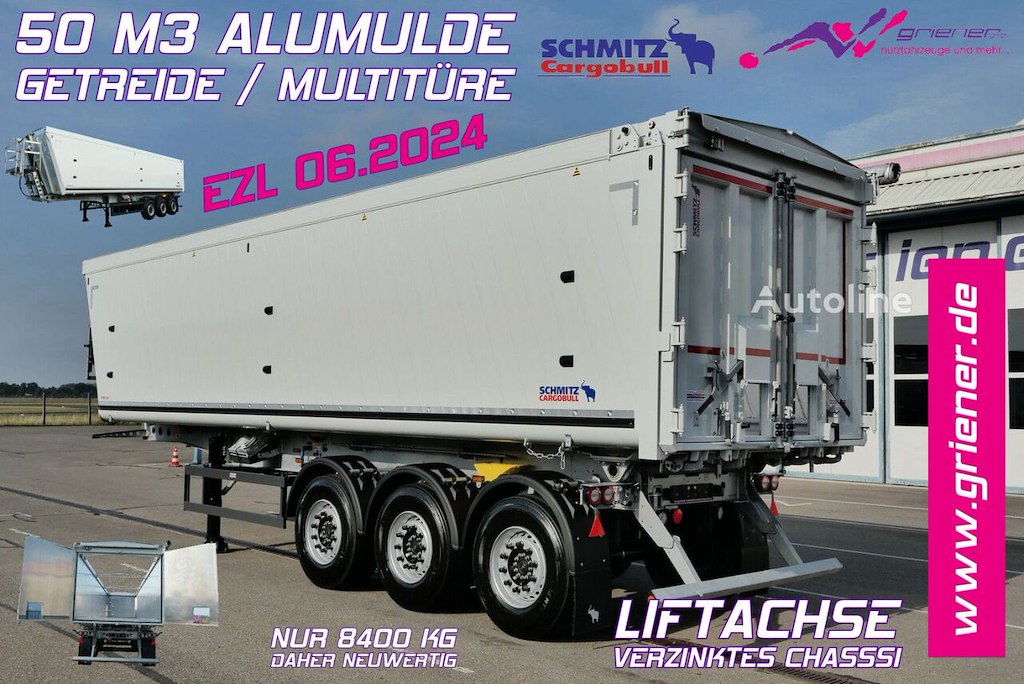 Schmitz Cargobull SKI 24 SL 9,6/ 50 m³ MULTITÜRE 6190 kg/GETREIDE poluprikolica kipera