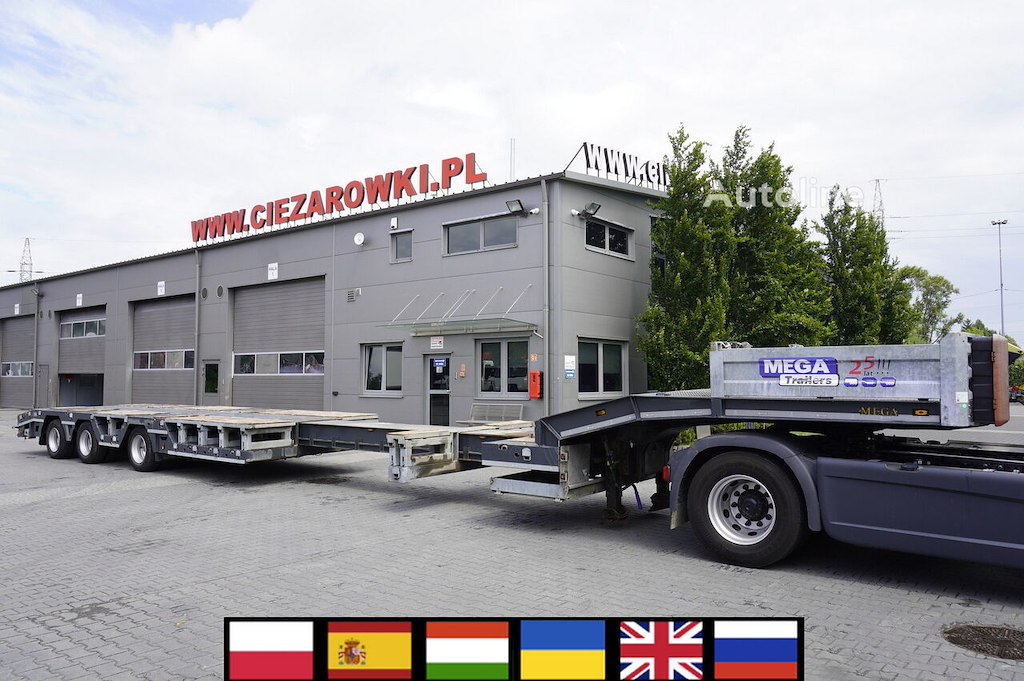 Mega ALIM DORSE ALM3 low bed semi-trailer / 2024 / Extendable / widen poluprikolica sa niskom platformom