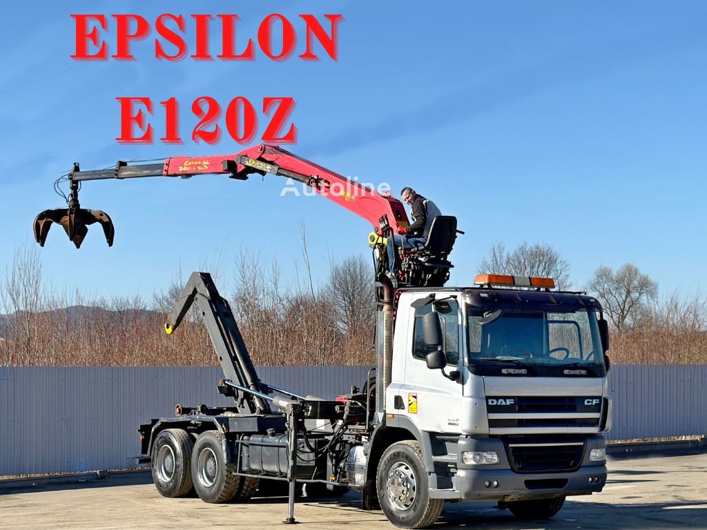 DAF CF 85.460 * ABROLLKIPPER + EPSILON E120Z /6x4 kamion rol kiper