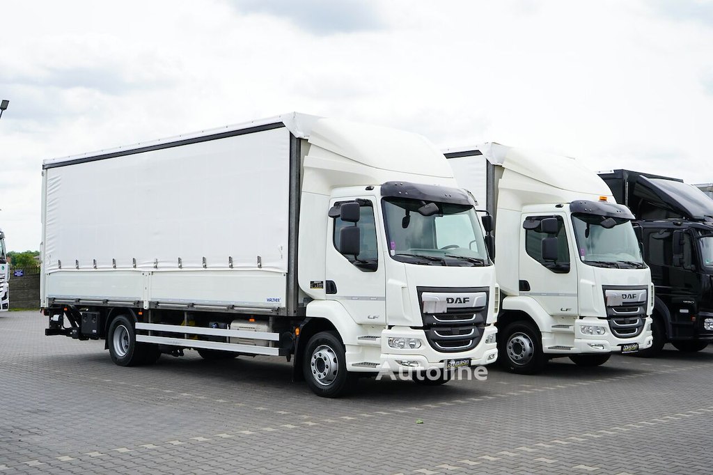 DAF LF / 260 / E 6 / ACC / BURTOFIRANKA + WINDA / ŁAD. 8 975 KG / 18 kamion sa klizna zavesa cerada