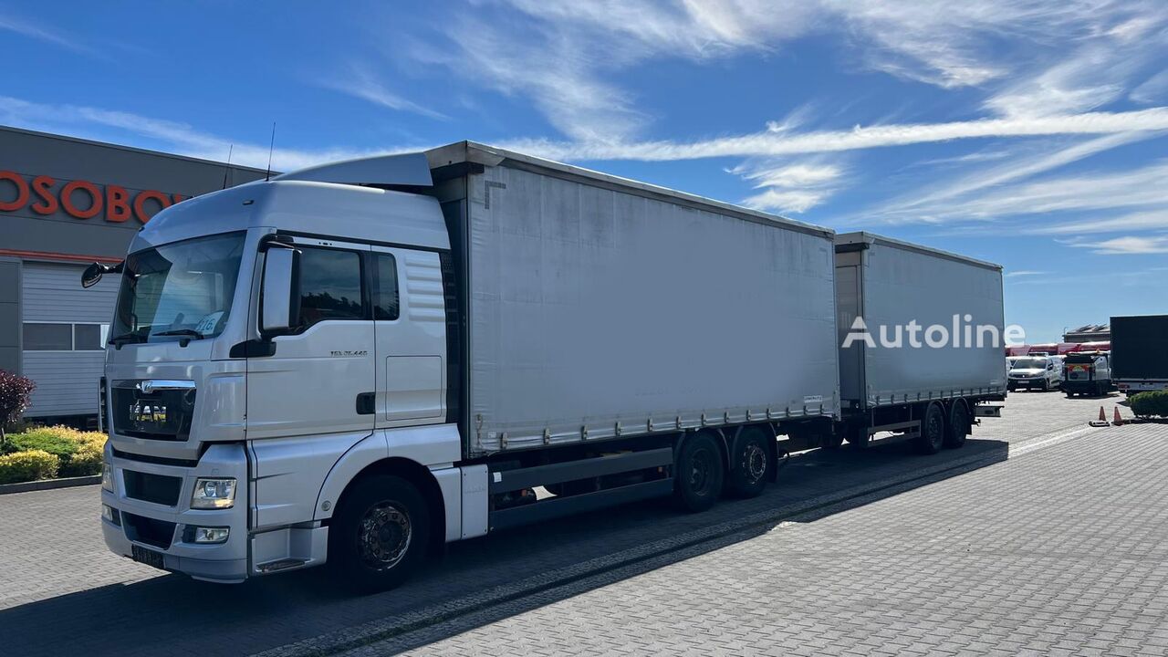 MAN TGX 26.440 XL LX EURO 5 CURTAIN TILT 1.HAND kamion sa klizna zavesa cerada + prikolica sa kliznom ceradom