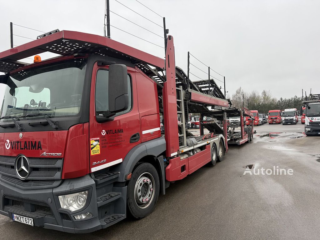 Mercedes-Benz Actros 2443 autotransporter + prikolica autotransportera
