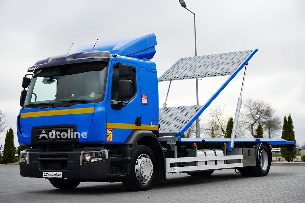 Renault D WIDE 380 DE11 / 4X2 / LAWETA 8 M / AUTOTRANSPORTER /  PODEST /